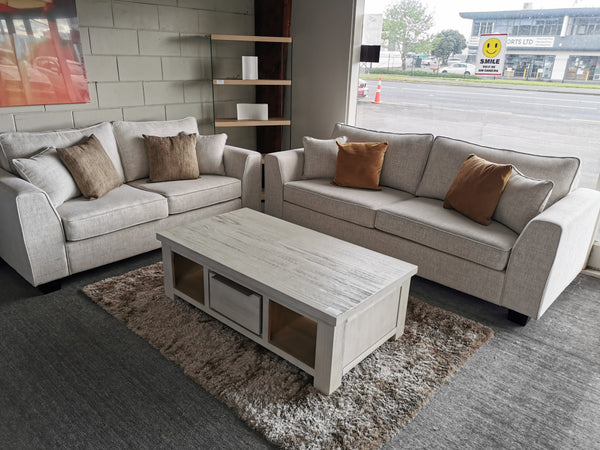 NZ Made Lounge Suite 2+3 - Montego Gold from – New Moon Furniture